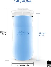 Kefirko Kefir fermenter nádoba na výrobu kefíru modrá 1,4 l