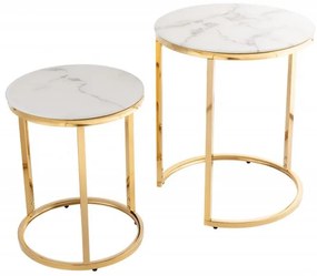 Elegance set 2 příručních stolků zlaté 40 cm