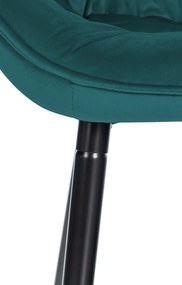 Sada 2 barových židlí Gibson 76 samet – tmavě zelená