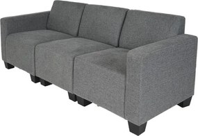 Modulární 3místná rozkládací pohovka Lyon, látka/textil ~ šedá