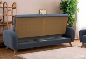 Hanah Home Třímístná pohovka HERA tmavě modrá 237 cm