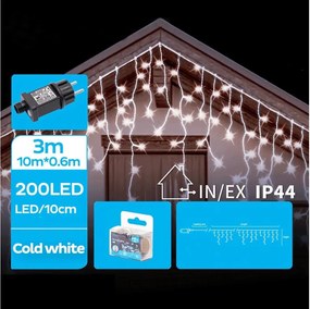 BRILAGI - LED Venkovní  řetěz 200xLED/8 funkcí 13x0,6m IP44 studená bílá