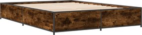 Rám postele kouřový dub 120 x 190 cm kompozitní dřevo a kov 3279864