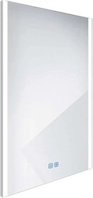 Nimco - Zrcadlo s LED osvětlením, 60x40 cm, dvěma dotykovými senzory, hliník ZP 11000VX
