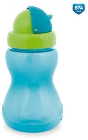 Canpol babies Sportovní láhev se slámkou 370 ml Modrá