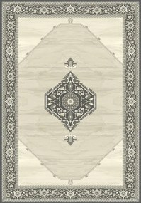 Agnella klasický vlněný koberec Isfahan Uriasz Len béžový Rozměr: 240x340 cm