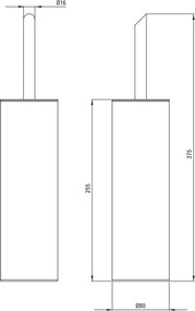 Deante Silia WC kartáč s krytem, chrom