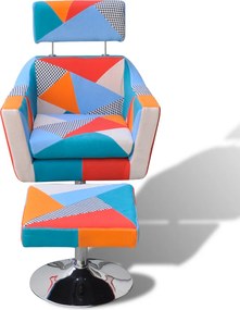 VidaXL TV křeslo patchwork textil