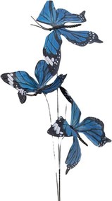 Dekorační větvička s modrými motýlky Butterfly - 10*10*65 cm