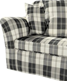 Potah na pohovku IKEA  Tomelilla rozkládací barva černá látka pletený vzor, vzorované
