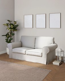 Potah na pohovku IKEA Ektorp 2-místná rozkládací NOVÝ MODEL 2012 barva šedá látka pletený vzor