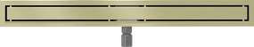 Mexen Flat, lineární podlahový žlab 100 cm, M13, zlatá matná, 1A10100-15