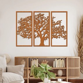 dřevo života 3 dílný dřevěný strom XXL Barevný vzor: Třešeň, Rozměry (cm): 180x129