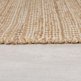 Flair Rugs, Kusový koberec Levi Chenille Jute Natural, 80x150, béžová, ložnice