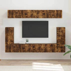 Sestava TV skříněk 5 ks Kouřový dub Kompozitní dřevo 3409092