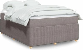 Box spring postel s matrací taupe 160x200 cm textil 3285585