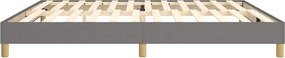 Rám postele s boxspringem tmavě šedý 200 x 200 cm textil 3120639