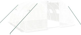 Skleník s ocelovým rámem bílý 16 m² 4x4x2 m 3188072