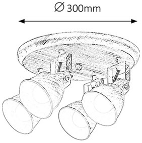 Rabalux 5965 - Bodové svítidlo VIVIENNE 4xE14/40W