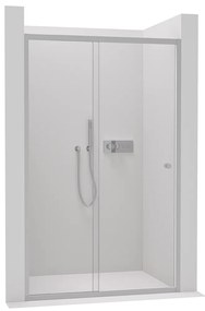Cerano Varone, posuvné sprchové posuvné dveře 130x195 cm, 6mm čiré sklo, chromový profil, CER-CER-DY505-130-195