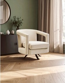 Béžové otočné sametové křeslo Hestia – Premier Housewares