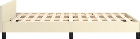 Rám postele s čelem krémový 120x200 cm umělá kůže 3125563