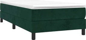 Box spring postel s matrací tmavě zelená 80 x 200 cm samet 3144300