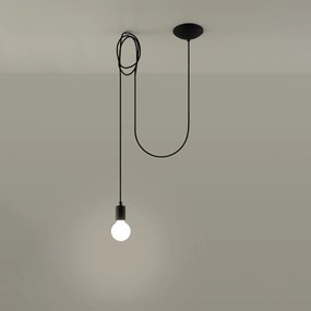 Sollux Lighting Závěsné svítidlo EDISON 1 černé