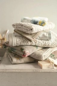 Pip Studio ručníky z bavlněného froté Good Evening, khaki (Luxusní ručníky z bavlněného froté v designu Good Evening v barvě khaki)