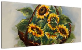 Obraz slunečnic (100x40cm)