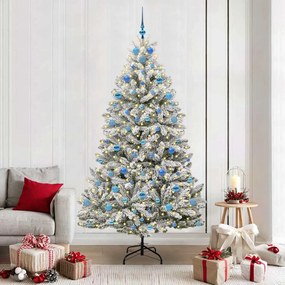 Umělý vánoční stromeček 210 cm 300 LED Teplá bílá PVC a ocel 3395764