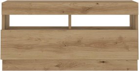 TV stolek s LED dub artisan 180x35x40 cm kompozitní dřevo 3329164