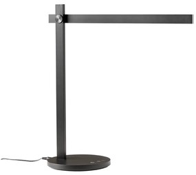 Redo 01-2213 stolní LED lampa Omeo pískově černá, 5,5W, 3000, 4500, 6500K, 43cm