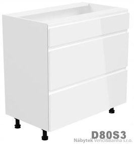 kuchyňská skříňka dolní z laminátové DTD Aspen D80S3 gala