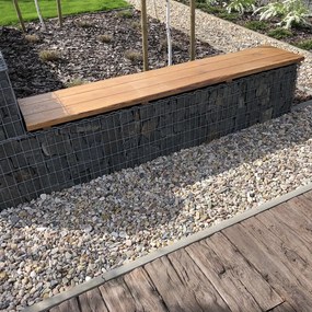KULHÁNEK zahradní nábytek Sedák na gabion Odstín nátěru: individuální, Šířka sedáku na gabion / zídku: 35 cm, Délka sedáku na gabion / zídku: 100 cm