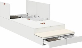 Rám postele s úložným prostorem Bílá 80 cm Kompozitní dřevo 3335597