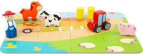 SMALL FOOT Puzzle s postavičkami v kufříku Farma / od 3 let