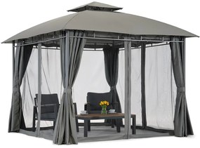 Garden Point Sicily 3x3m antracitový zahradní pavilon