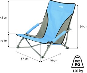 NC3035 MODRÉ PLÁŽOVÉ KŘESLO NILS CAMP