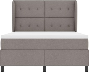 Postel s boxspringem s čelo Taupe 140 x 190 cm textil 3340561
