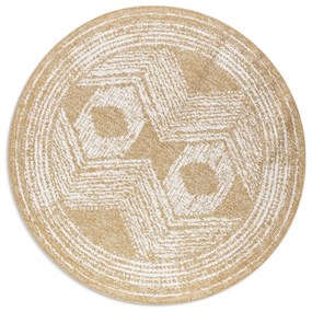 ELLE Decoration koberce Kusový koberec Gemini 106032 Ochre kruh z kolekce Elle – na ven i na doma - 140x140 (průměr) kruh cm