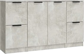 Příborníky 3 ks betonově šedé kompozitní dřevo 3115847