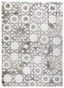 koberec Strukturální SOLE D3882 Ornament ploché tkaní béžový / šedá velikost 180x270 cm | krásné koberce cz