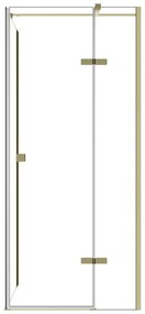 Besco Čtvercový sprchový kout PIXA GOLD SQ 90x90, výška 195 cm - bez vaničky Orientace: Levá