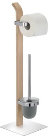 WENKO 20397100 - WC kartáč SAMONA 20x71,5 cm chrom/hnědá/satin 20397100