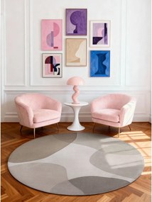 Béžový ručně tkaný vlněný kulatý koberec ø 200 cm Hackney Clarissa – Ted Baker