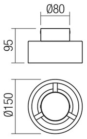 Smarter 01-3098 závěsné LED svítidlo Punkt, pískově černá, 6W, 3000K, ø15cm