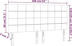 Čelo postele tmavě modré 160x5x118/128 cm sametové 3116390