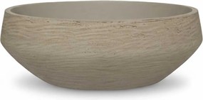 Dekorační mísa SKRELLE, vláknocement, 36x13 cm, béžová