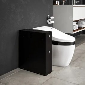 HOMCOM WC nábytek s úložným prostorem na toaletní papír - organizér se 2 šuplíky z MDF - 17 x 48 x 58 cm